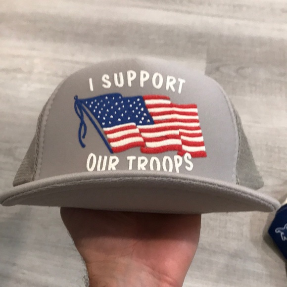 Vintage | Accessories | Vintage Usa I Support Our Troops Patriotic Hat ...